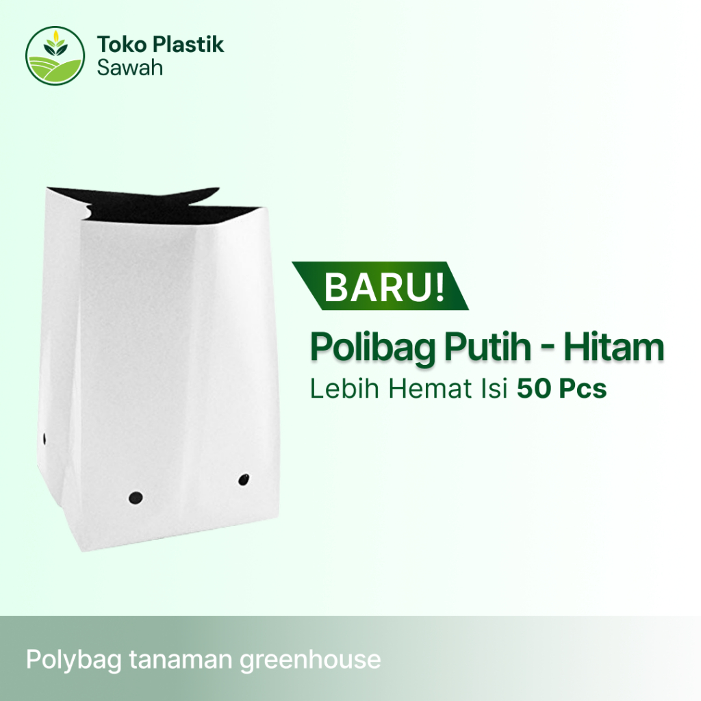 Jual Polybag Tanaman Putih-Hitam ukuran 35x35 / 40x40 - Isi 50 Lembar ...