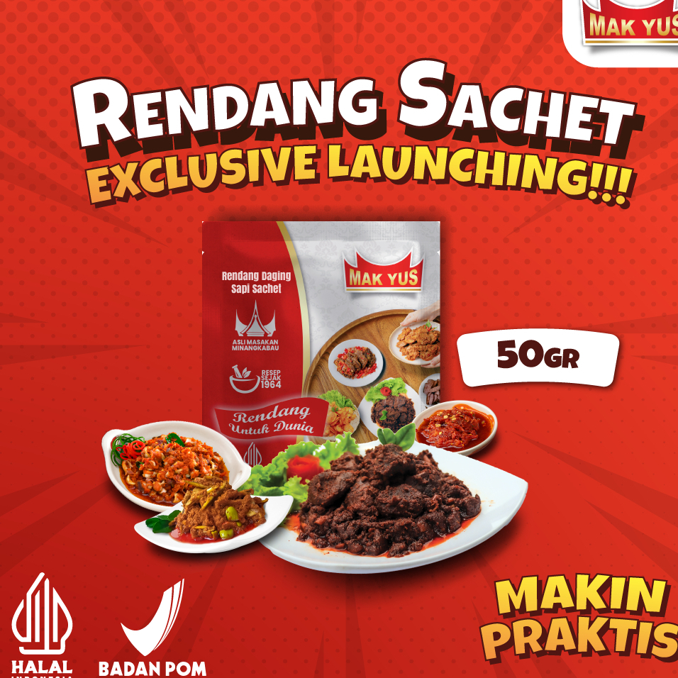 Jual Rendang Sachet Mak Yus (Berbagai Varian) | Shopee Indonesia