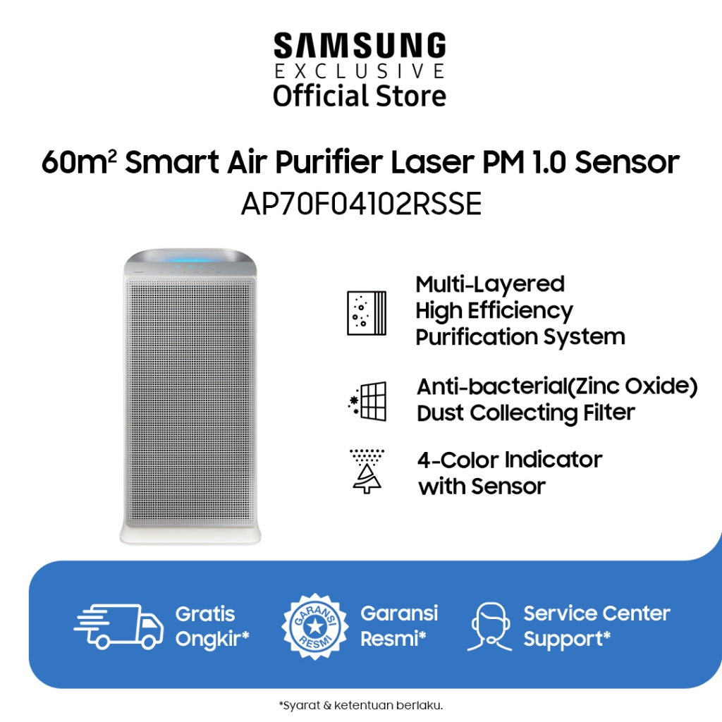 Jual Samsung Smart Air Purifier 60m2 - Laser PM 1.0 Sensor | Easy ...