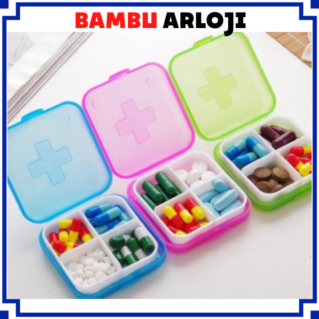Jual BAJ Kotak Mini Serbaguna Kotak Mini Obat Kotak Obat 4 Sekat ...
