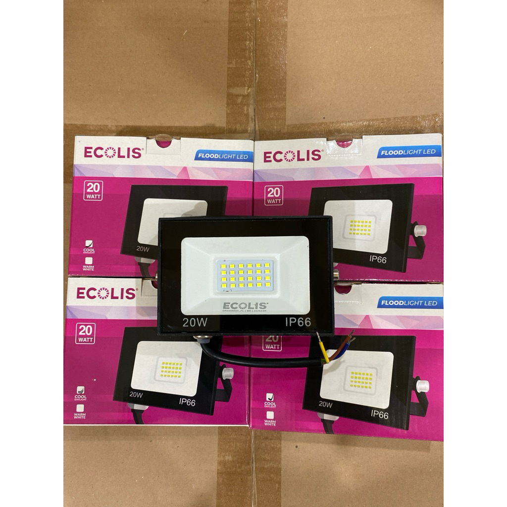 Jual Lampu Led Sorot/Lampu Floodlight 20W ECOLIS | Shopee Indonesia