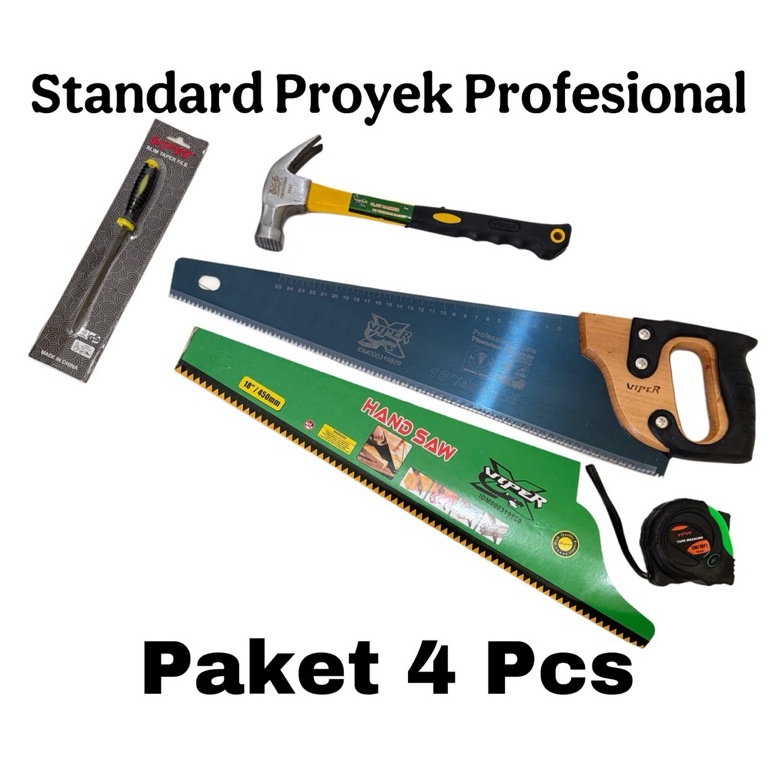 Jual KODE R45A Set Paket Proyek Tukang 4 Pcs Gergaji Multifungsi Palu ...