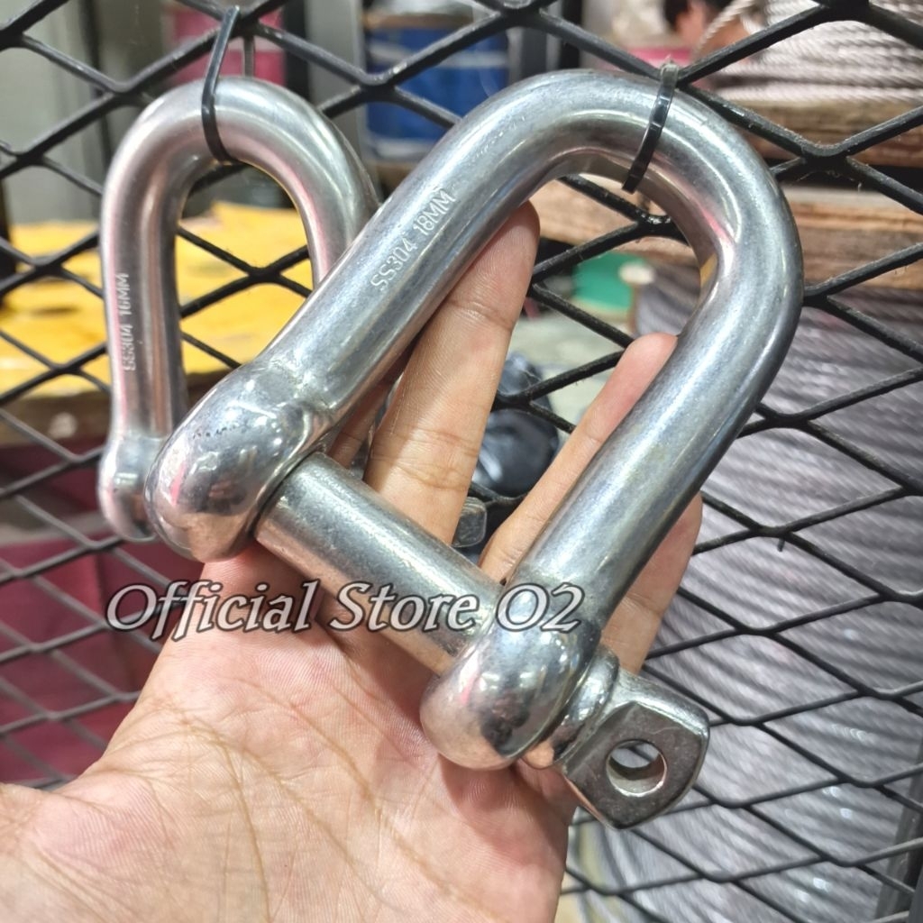 Jual Segel D Shackle Stainless Steel 6 8 10 12 Mm Original Shackle D ...
