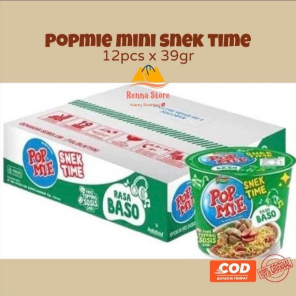 Jual Pop mie mini snek time Baso 39 gr 1 Dus isi 12 Cup | Shopee Indonesia