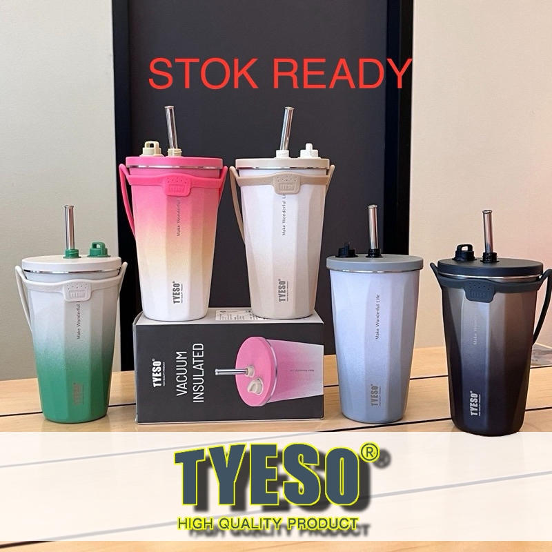 Jual TYESO TUMBLER KOPI CUP HIGH QUALITY VACUUM INSULATED 600 ML ORIGINAL STAINLESS STEEL ANTI ...