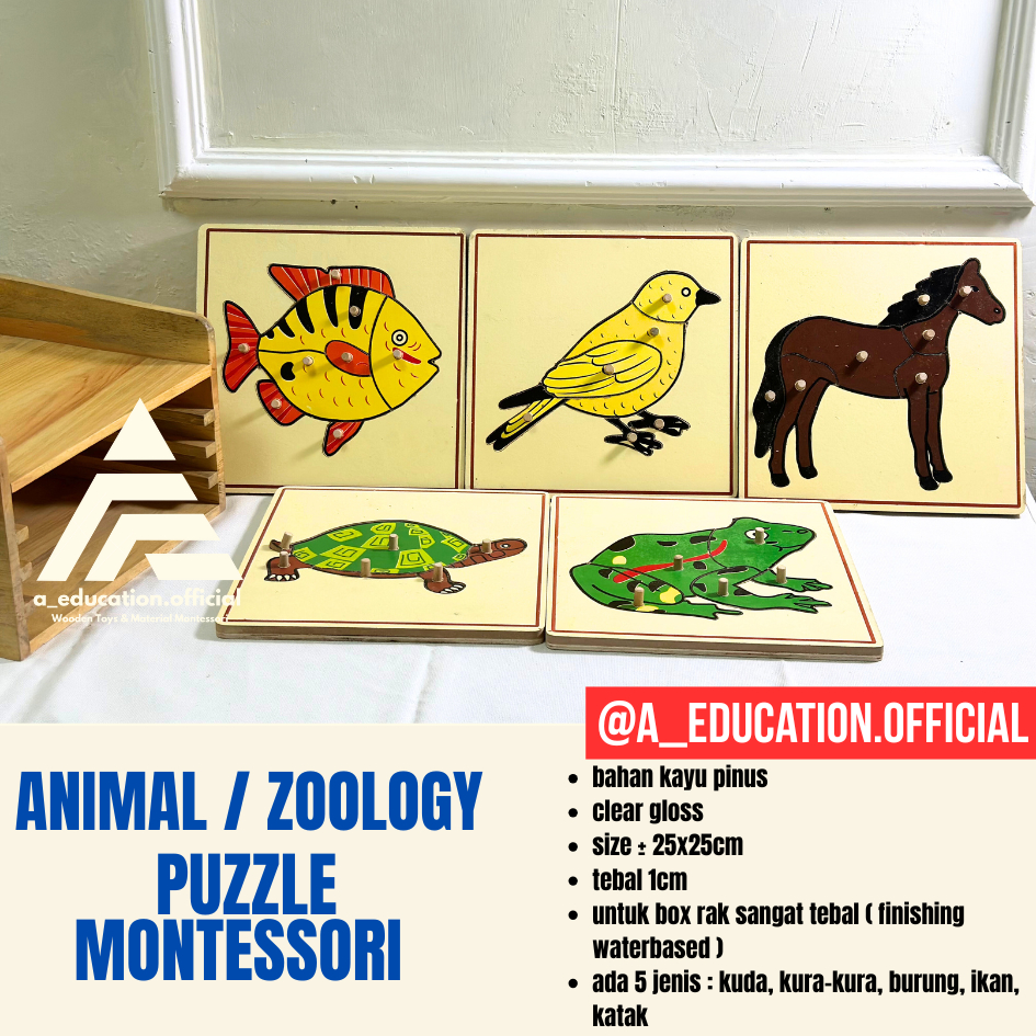 Jual Animal Puzzle Montessori zoology Montessori puzzle hewan ikan kuda ...