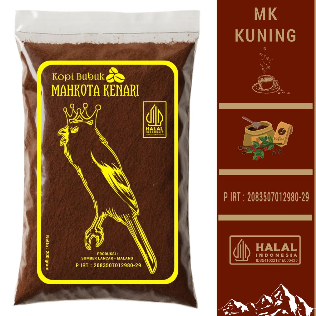 Jual Kopi Mahkota Kenari Kuning Kopi Original 200 gram | Shopee Indonesia