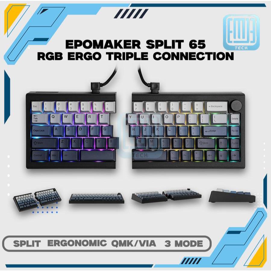 Jual Epomaker Split 65 Mechanical Split Keyboard Ergonomic Ergo ...