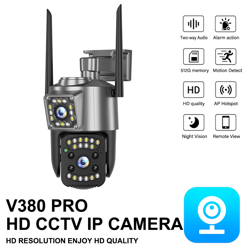 Jual CCTV 16MP Dual Screen WIFI /4G Camera 360° Rotation Two-Way Voice ...