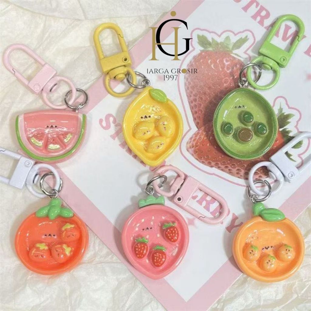 Jual KEYCHAIN LUCU IMUT SOUVERNIR KADO UNIK GANTUNGAN KUNCI RESIN PIRING BUAH POTONG GK-1887 ...