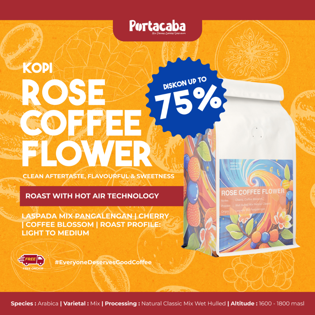 Jual Biji Kopi Arabika Pangalengan Mix laspada Rose Coffee Flower 200gr ...