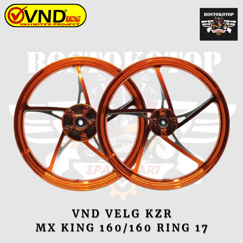 Jual VND Velg Racing Tipe KZR Ukuran 160 160 Ring 17 Motor MX King Set Depan Belakang Original ...