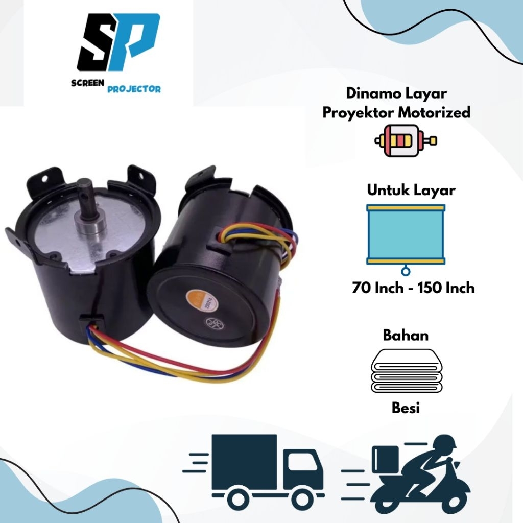 Jual Dinamo Layar Proyektor 70 inch - 150 inch - Dinamo Motor Layar ...