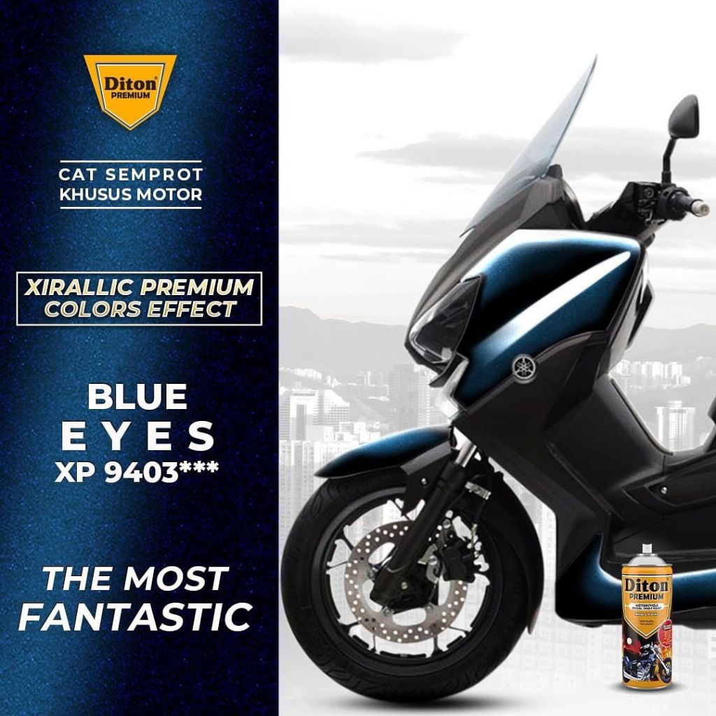 Jual Cat semprot DITON Premium xirallic Blue Eyes XP 9403 400 cc ...