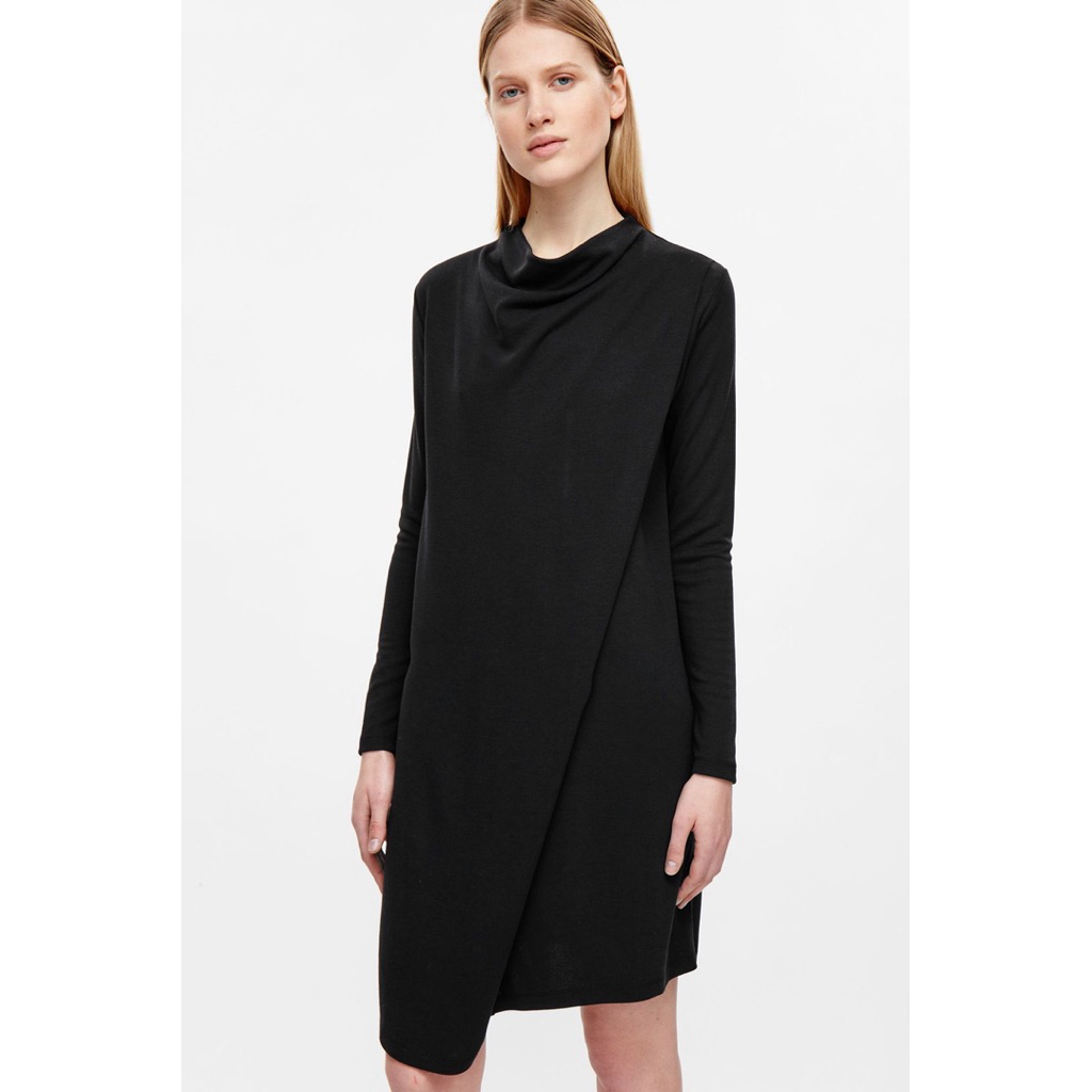 Jual COS - Draped Collar Dress XS | Shopee Indonesia