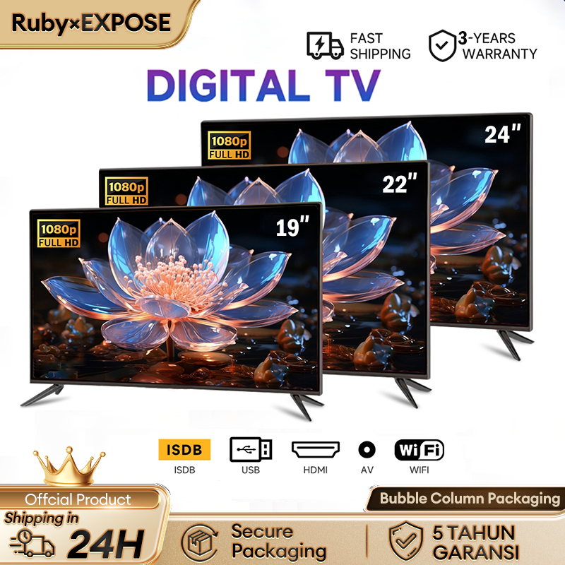 Jual TV Digital 24 inch TV LED FHD 17/19/22/24 Inch Televisi Dolby ...