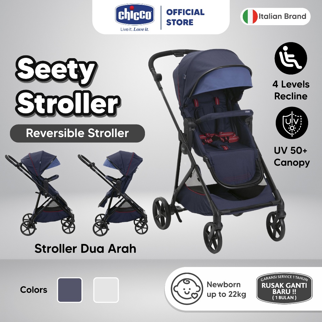 Jual CHICCO Stroller SEETY / Reversible Stroller / Stroller Dua Arah / Kereta Dorong Bayi ...