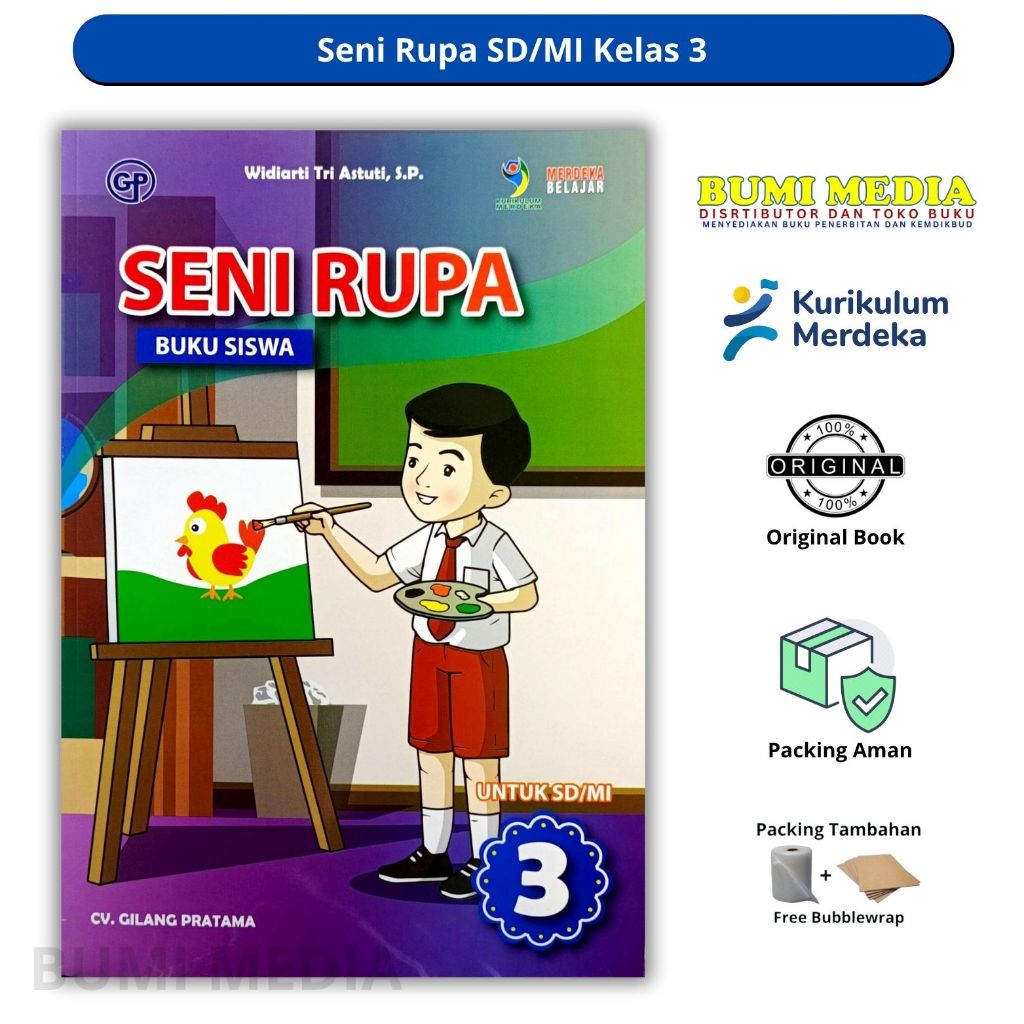 Jual Buku Seni Rupa SD/MI Kelas 3 Kurikulum Merdeka GILANG PRATAMA | Shopee Indonesia