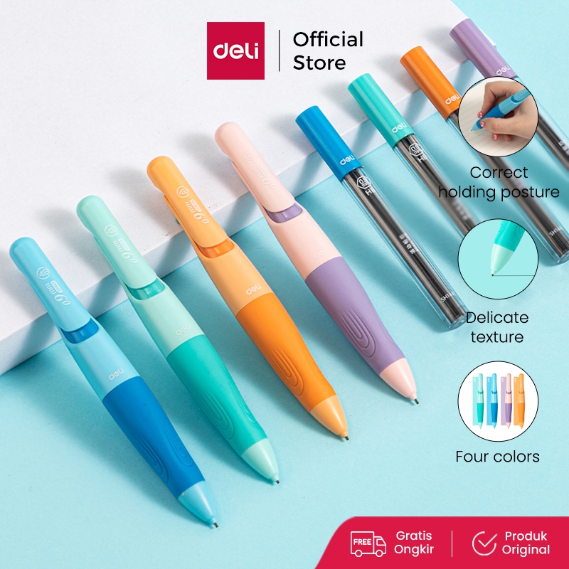 Jual Deli Mechanical Pencil / Pensil Mekanik 2.0mm Pensil Anak-anak Isi ...