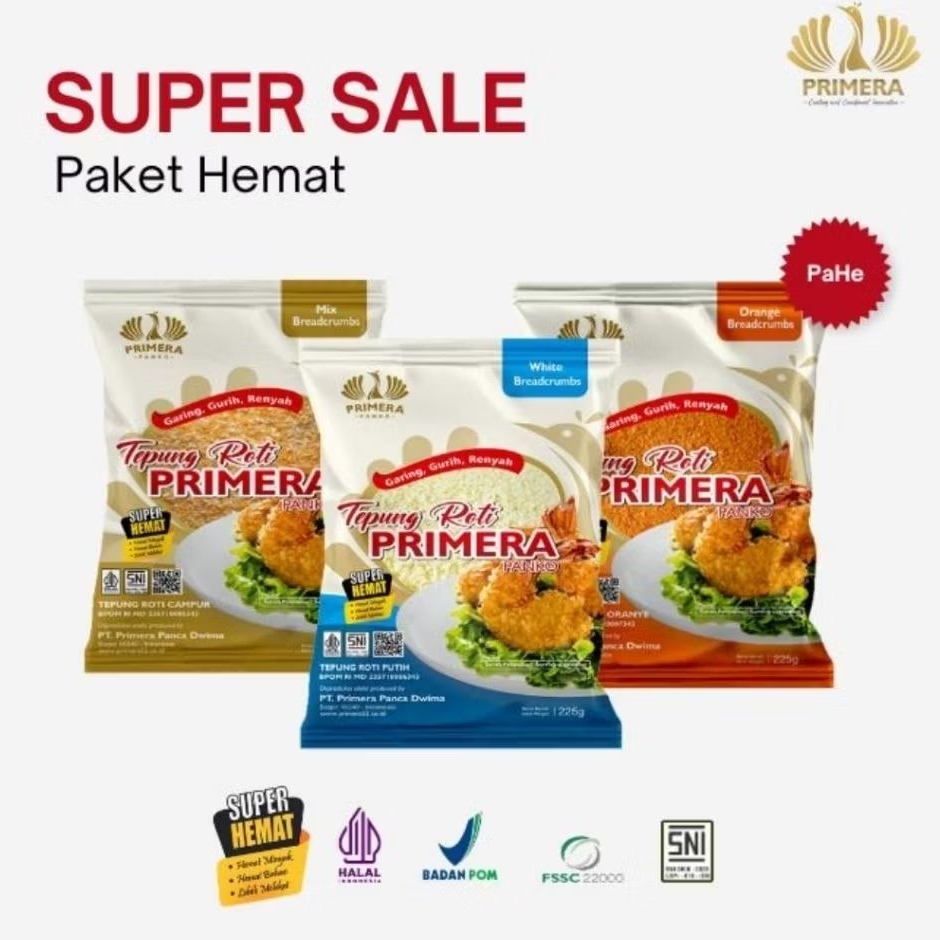 Jual PRIMERA PANCO Tepung Roti 225gr Bread Crumb Halal Berkualitas ...