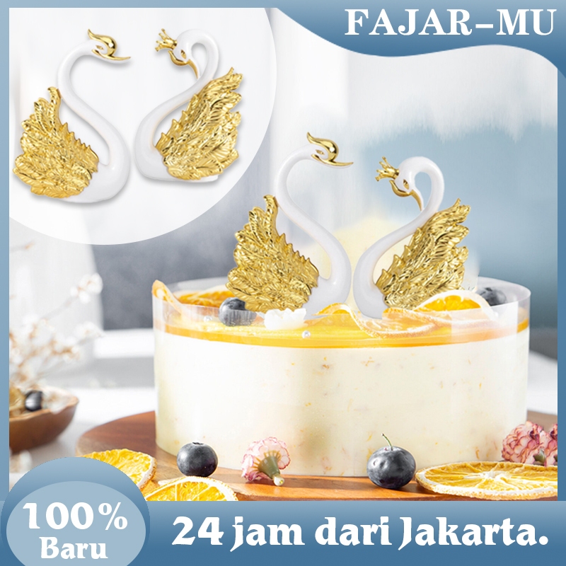 Jual Meja Dekorasi Angsa Lucu Sepasang Dekorasi Pernikahan Emas Ornamen ...