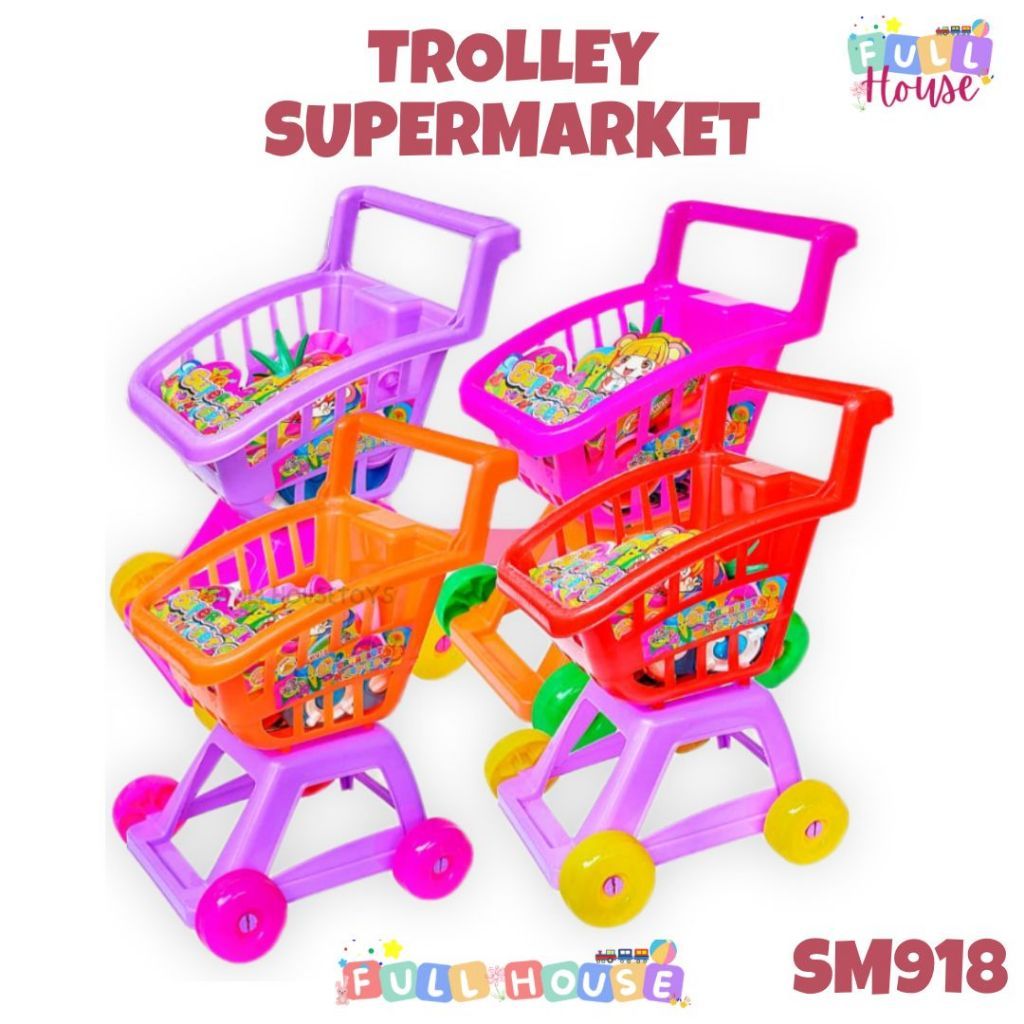 Jual Trolly Buah Dan Sayur Mainan Anak Trolley Keranjang Sayur Mainan ...