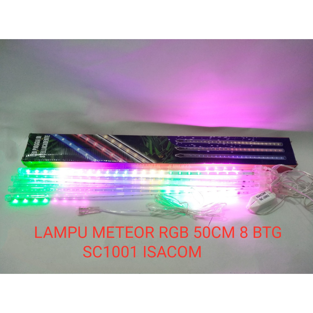 Jual LAMPU METEOR LED 50CM 8 BTG SC-1001 ISACOM | Shopee Indonesia