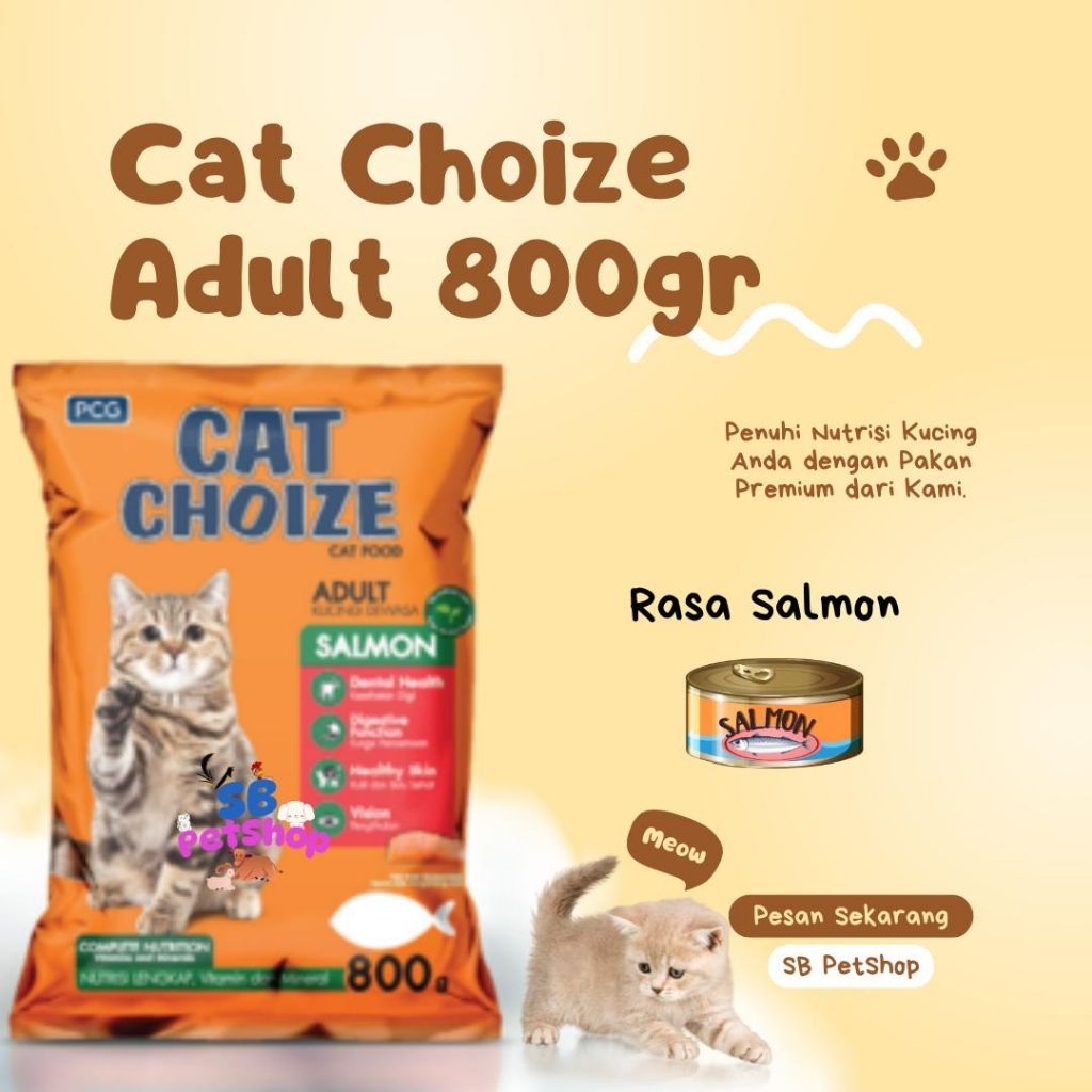 Jual Cat Choize Adult Kemasan 800gr Makanan Kucing Kering Dry Food Rasa ...