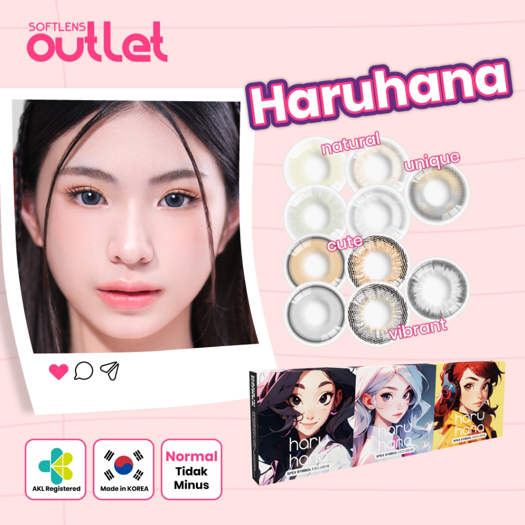 Jual Softlens HARUHANA All Series Normal ( Sailor Moon, Fuji, Megumi ...