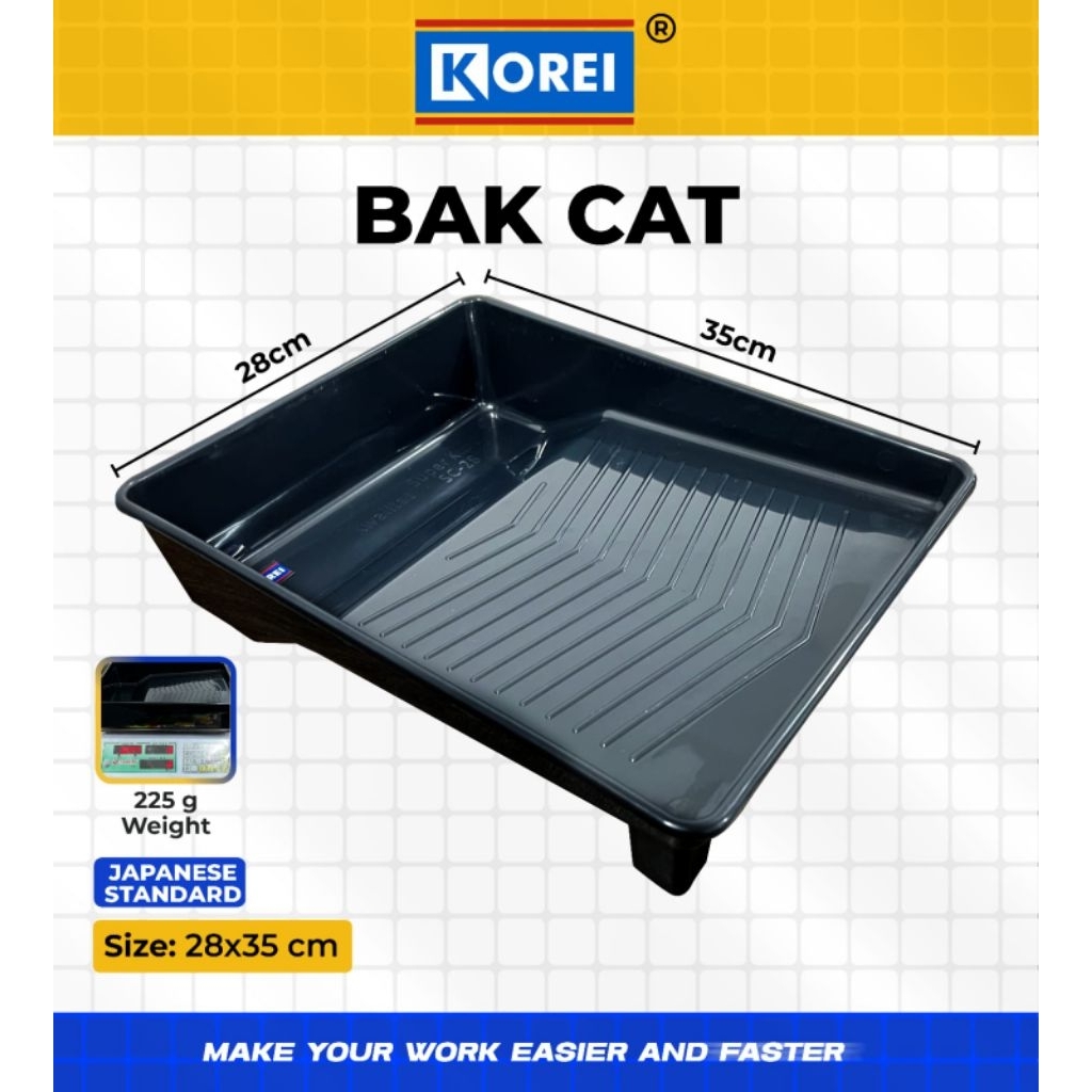 Jual Korei Wadah Bak Cat Roll / Baki Bak Cat Hitam Tebal Tembok Anti ...