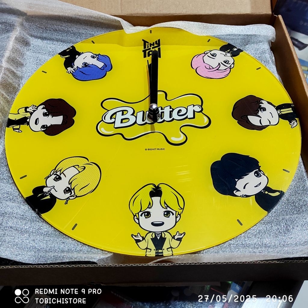 Jual TinyTan Butter Acrylic Wall Clock Original BTS Tiny Tan Jam Dinding | Shopee Indonesia
