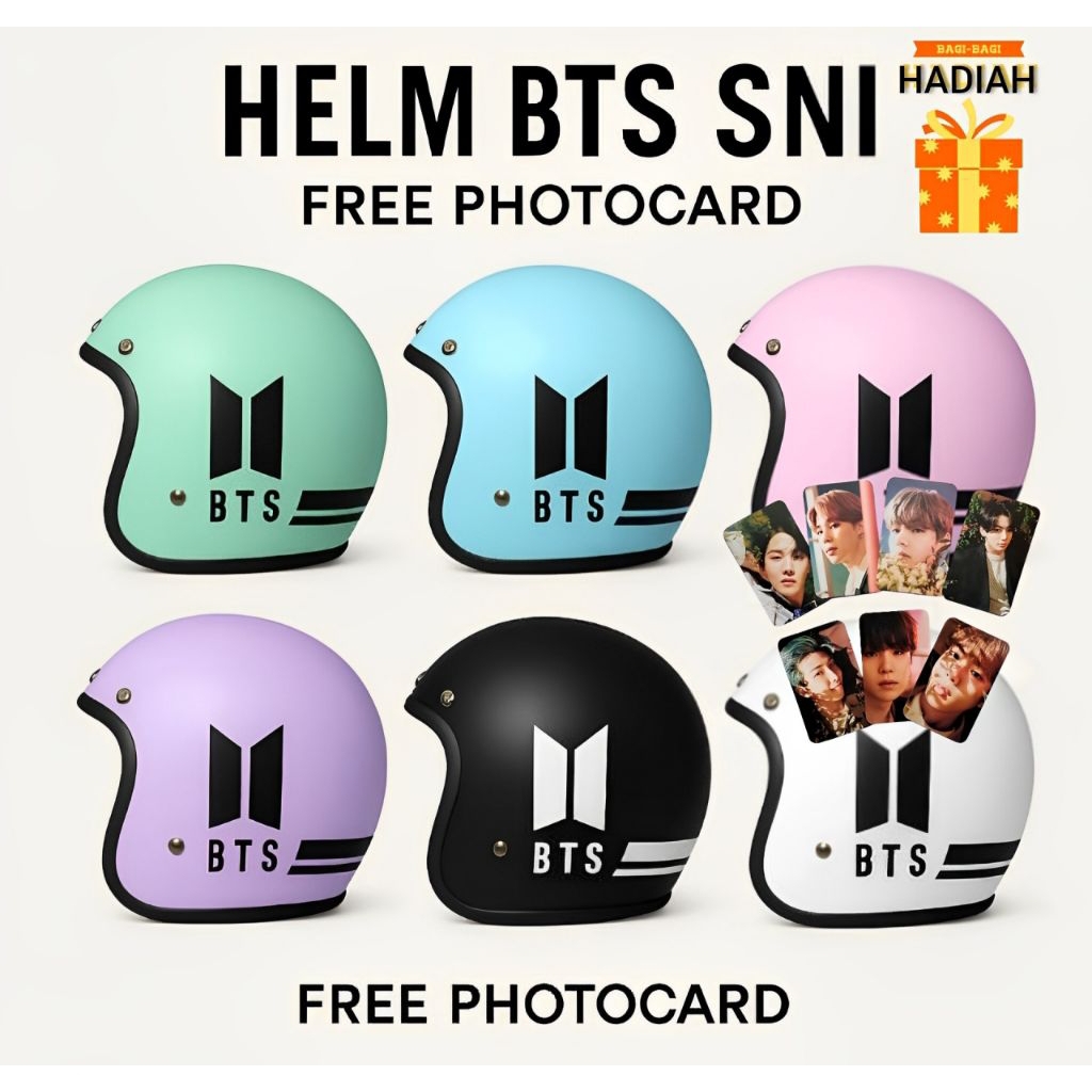 Jual Helm Bogo BTS SNI [Dapat Foto. WAJIB BACA DESKRIPSI] Remaja Dewasa ...