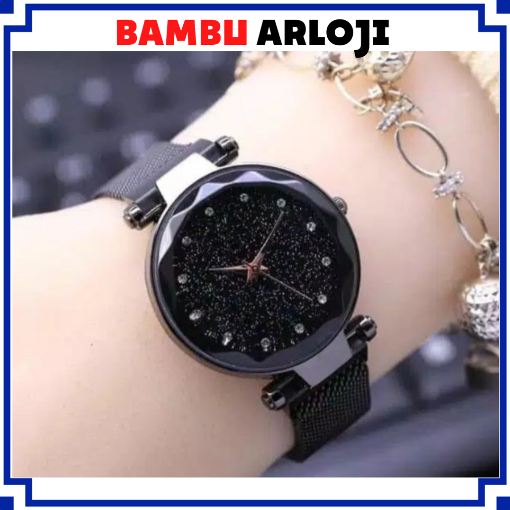 Jual BAJ JAM TANGAN WANITA ANALOG RANTAI MAGNET DIAMOND MURAH GROSIR ...
