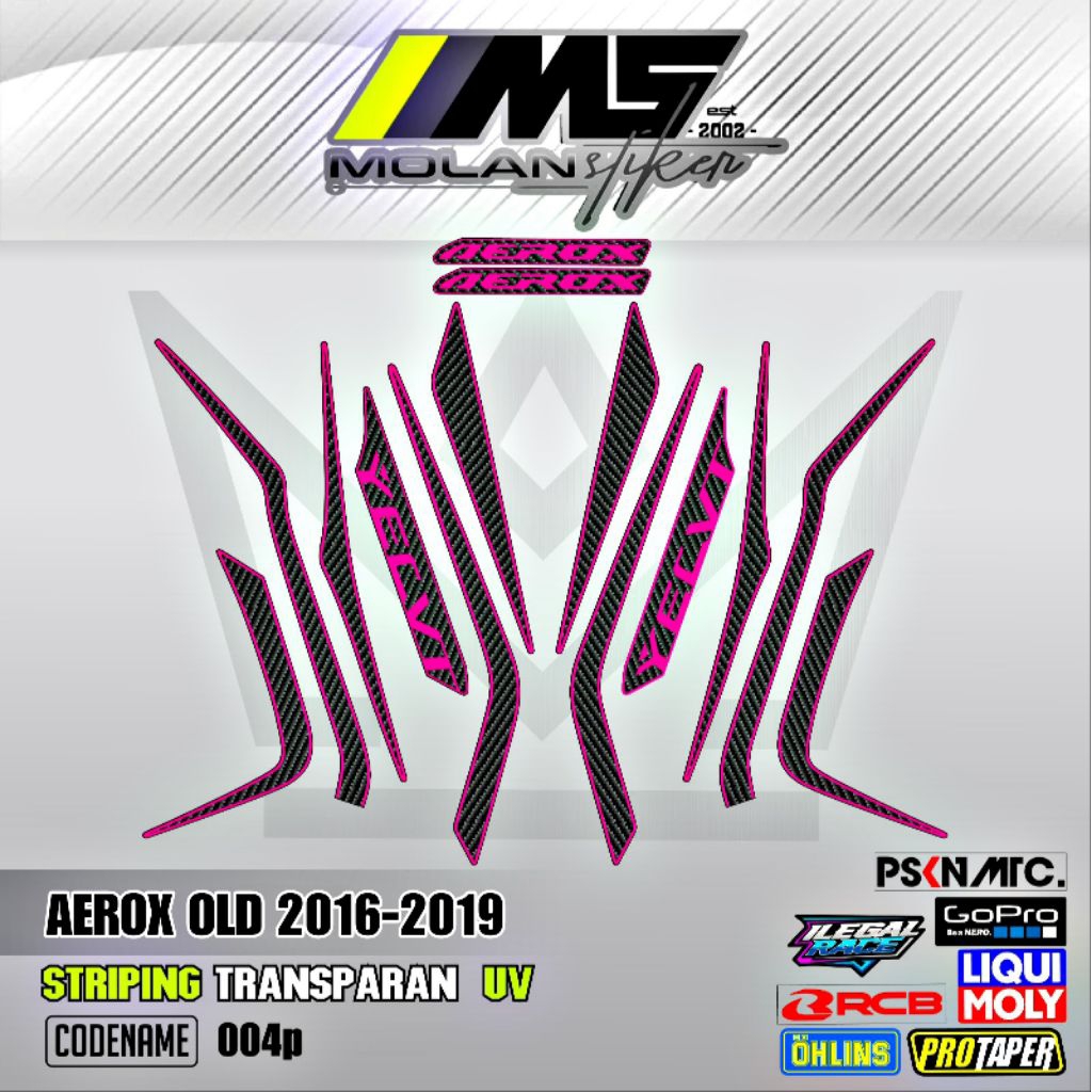 Jual Decal Sticker Striping Variasi Transparan Uv Aerox Old Aerox 155 ...