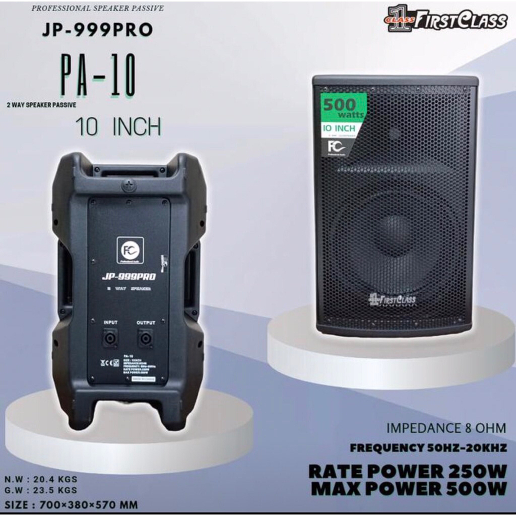 Jual Speaker Pasif 10 inch Firstclass pa 10 inch Speaker Passive Karaoke | Shopee Indonesia