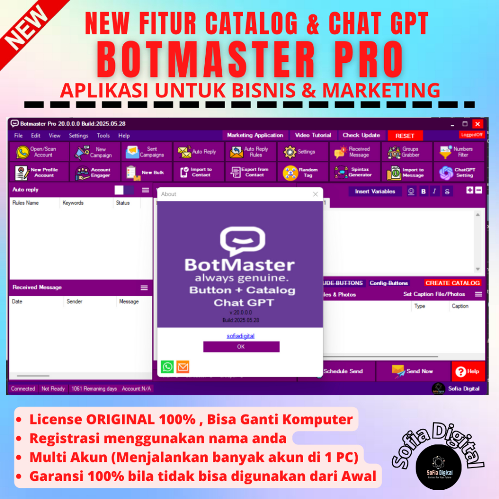Jual BOTMASTER PRO (Original License) Support Catalog dan ChatGPT ...