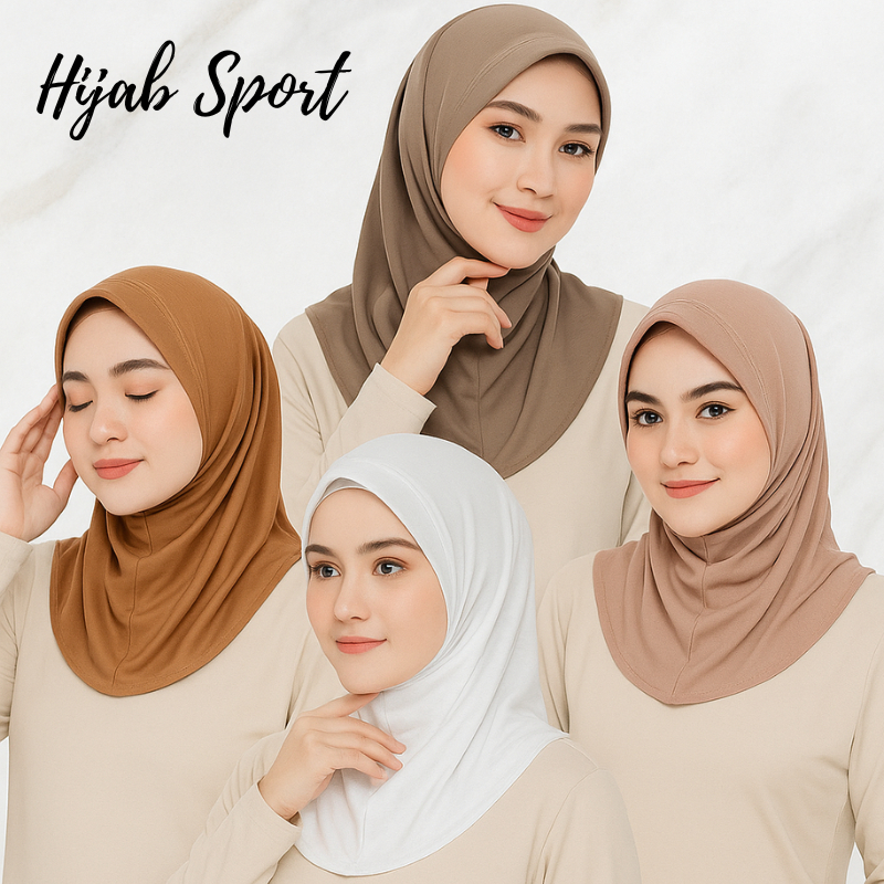 Jual hijab bergo sport pet tebal size s | jilbab sporty instan olah raga Spandek Bergo voli ...