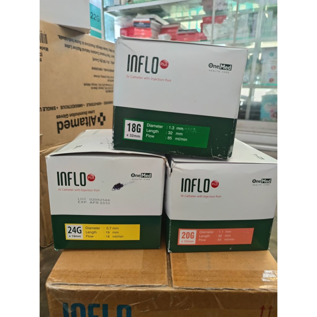 Jual I.V. CATHETER INFLO PLUS SAYAPP 18G, 20G, 24G PER BOX ISI 50 PCS ...