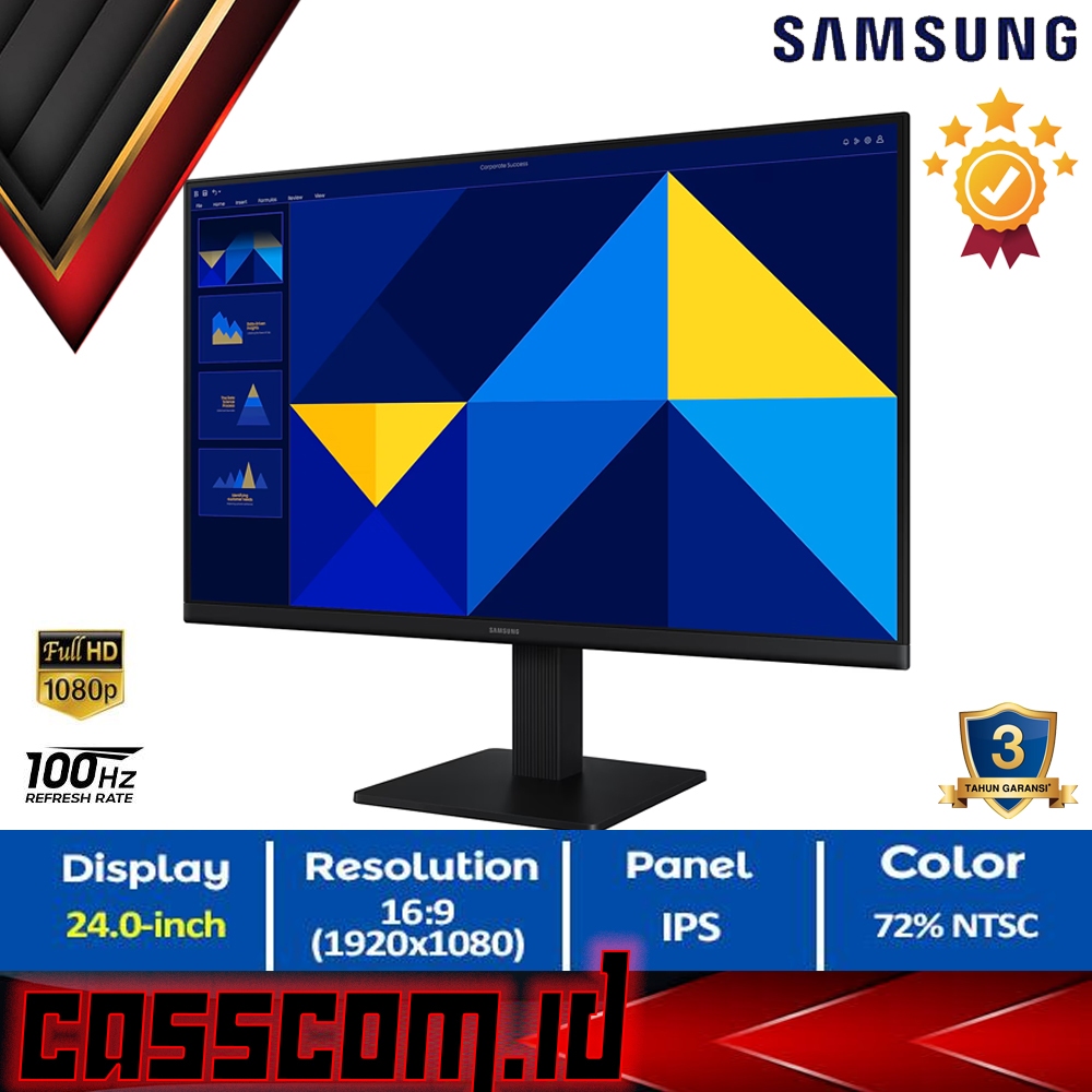 Jual Monitor Samsung LED IPS S3 S24D300 - Full HD 24" Inch LS24D300 ...