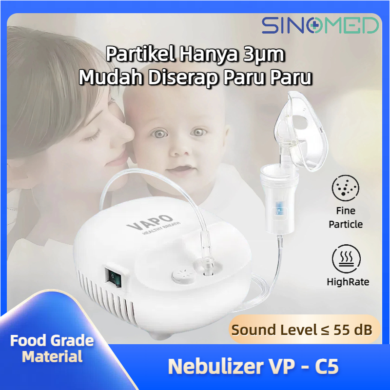 Jual Nebulizer Air Compressing VAPO Type VP-C5 Nebulizer Alat Uap ...