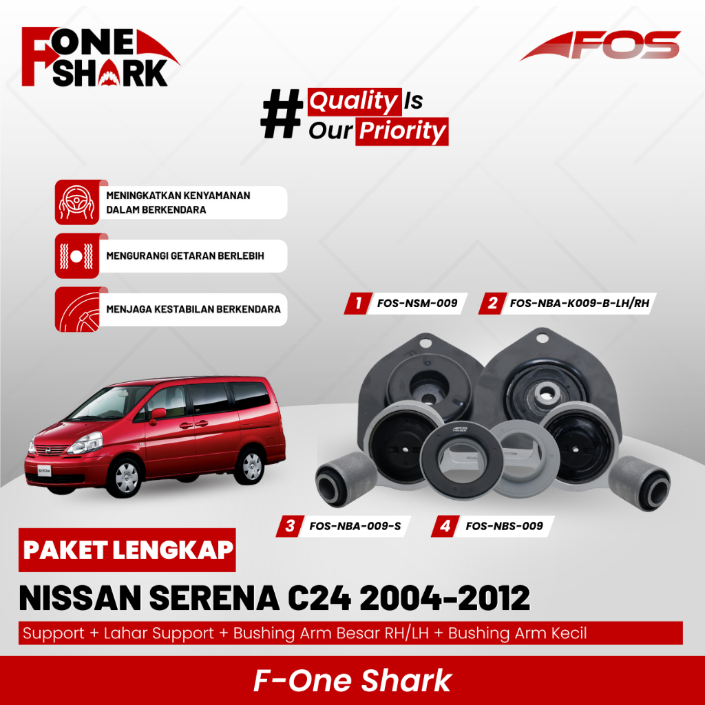 Jual Paket Lengkap Support Shockbreaker Bearing Support Bushing Arm ...