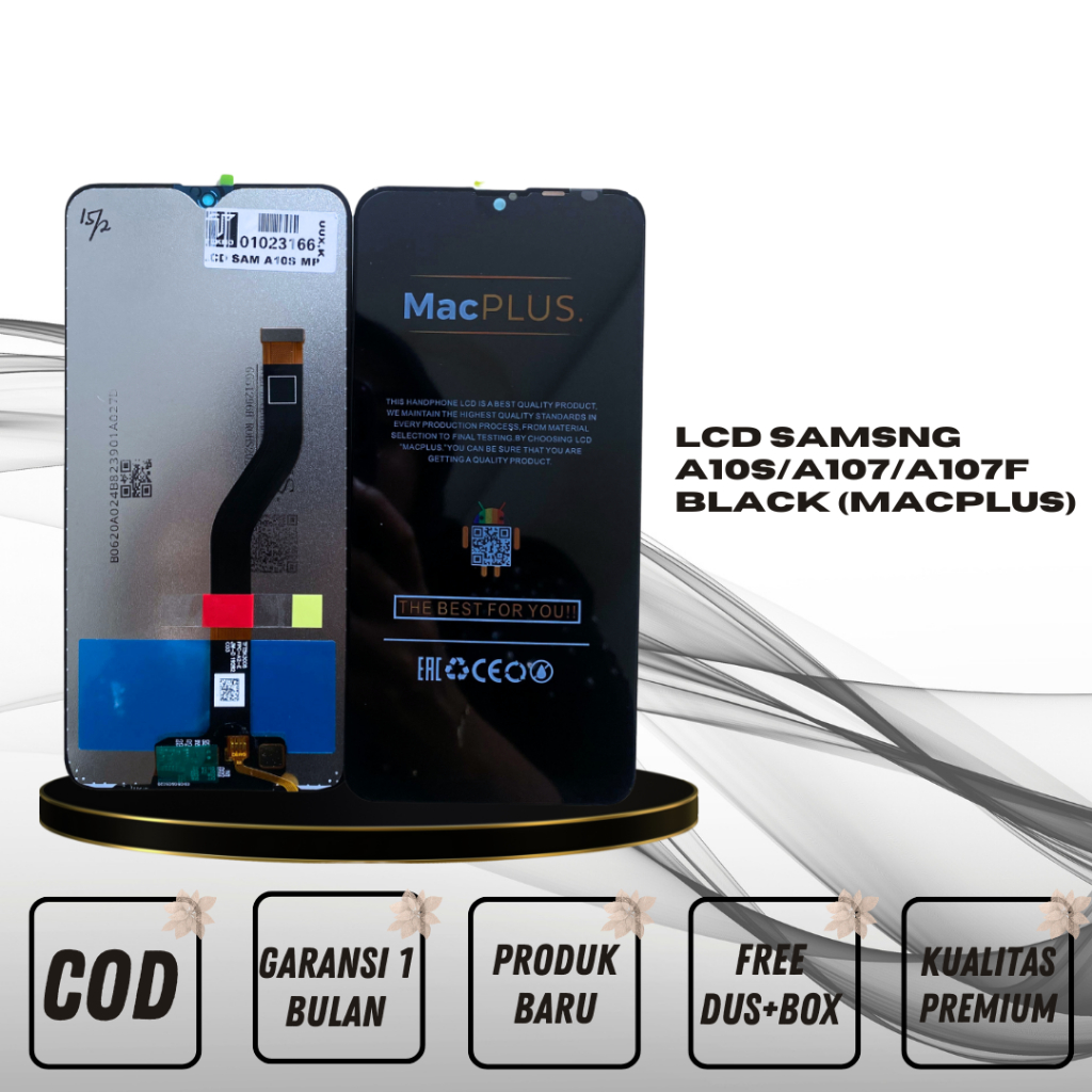 Jual LCD SAMSUNG A10S/A107/A107F BLACK (MACPLUS) ORIGINAL | Shopee ...