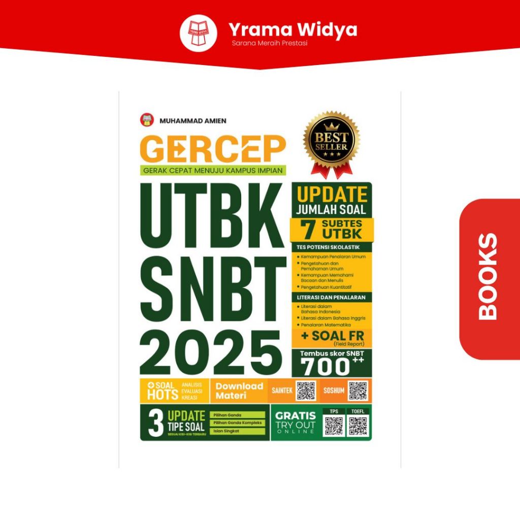Jual Buku Gercep UTBK SNBT 2025 (Muhammad Amien) | Shopee Indonesia