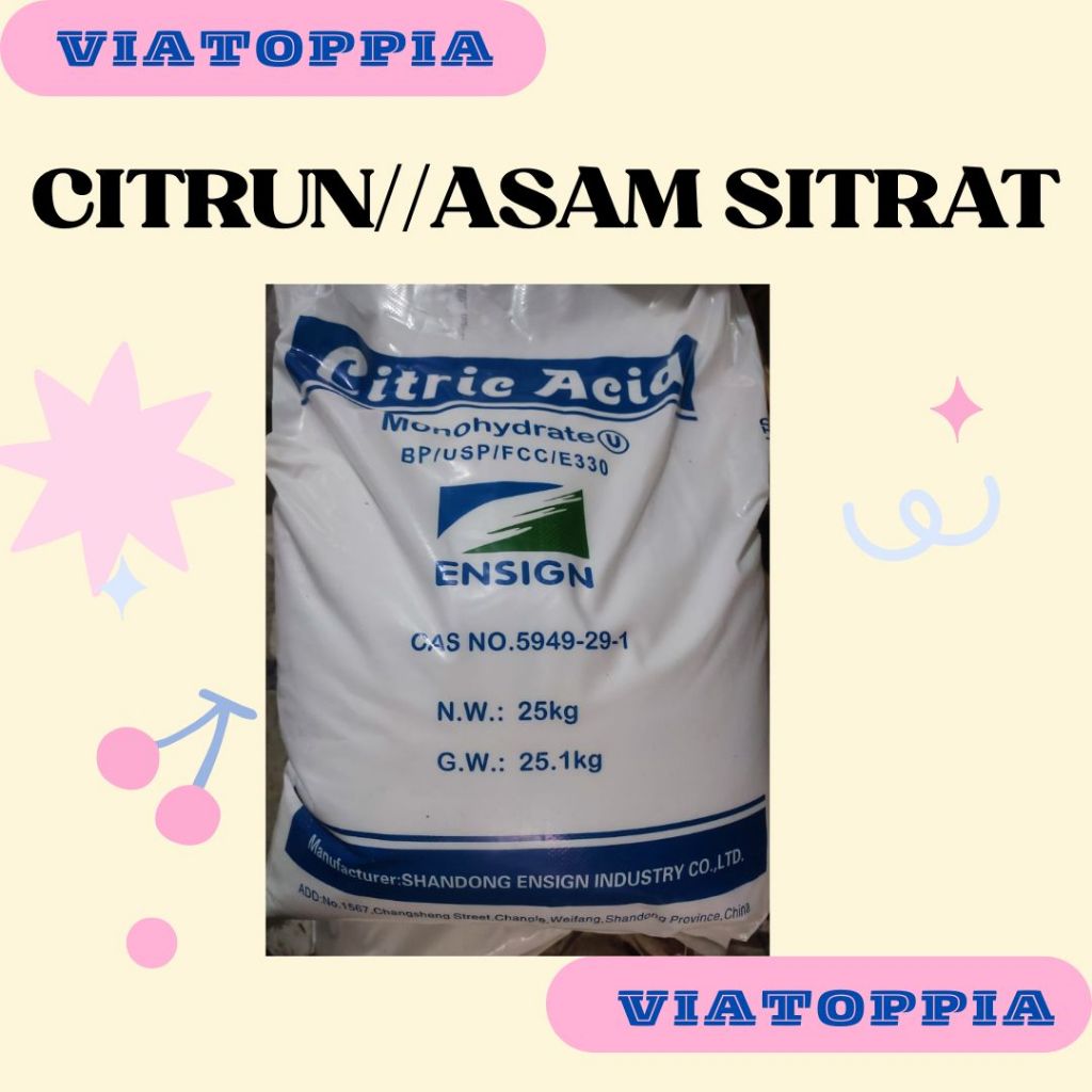 Jual CITRUN//CITRIC ACID//SITRUN 1 ZAK 25 KG | Shopee Indonesia