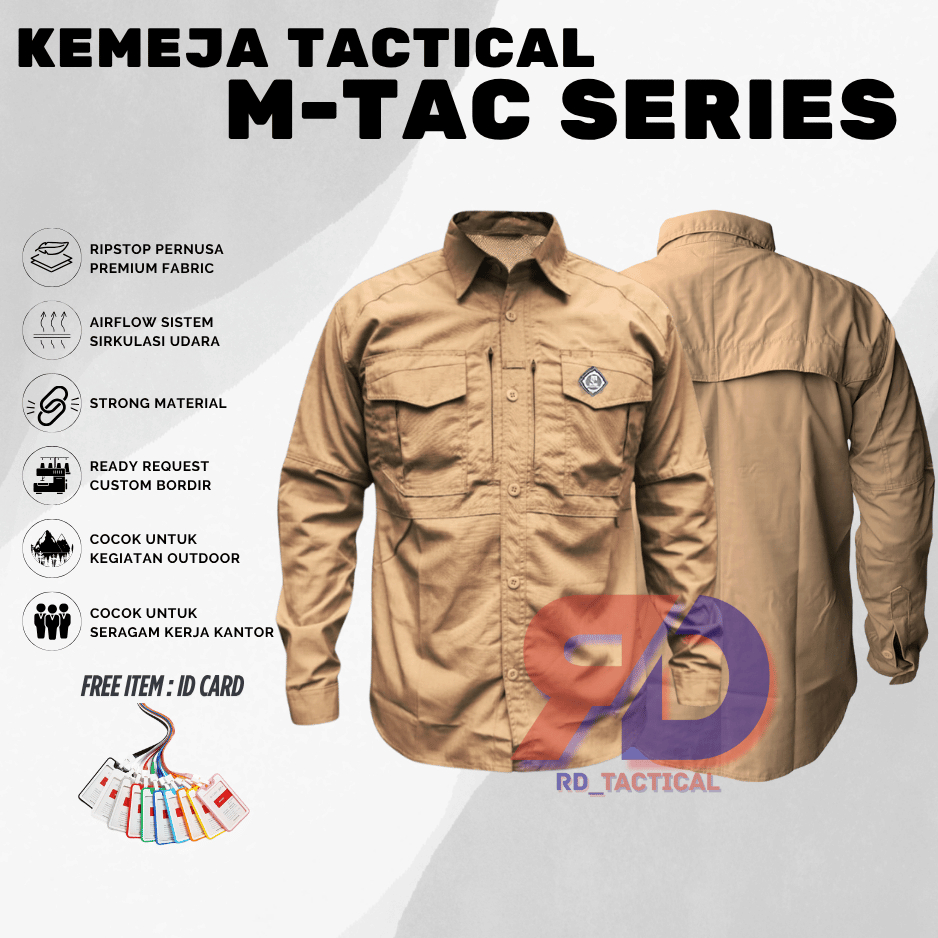 Jual RD Kemeja Tactical M-Tac Series Lengan Panjang Pria Wanita Original Ripstop Pernusa Premium ...