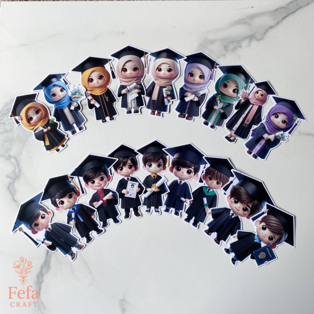 Jual 5PCS TOPPER WISUDA / TOPPER GRADUATION / TOPPER UNTUK BUKET ...