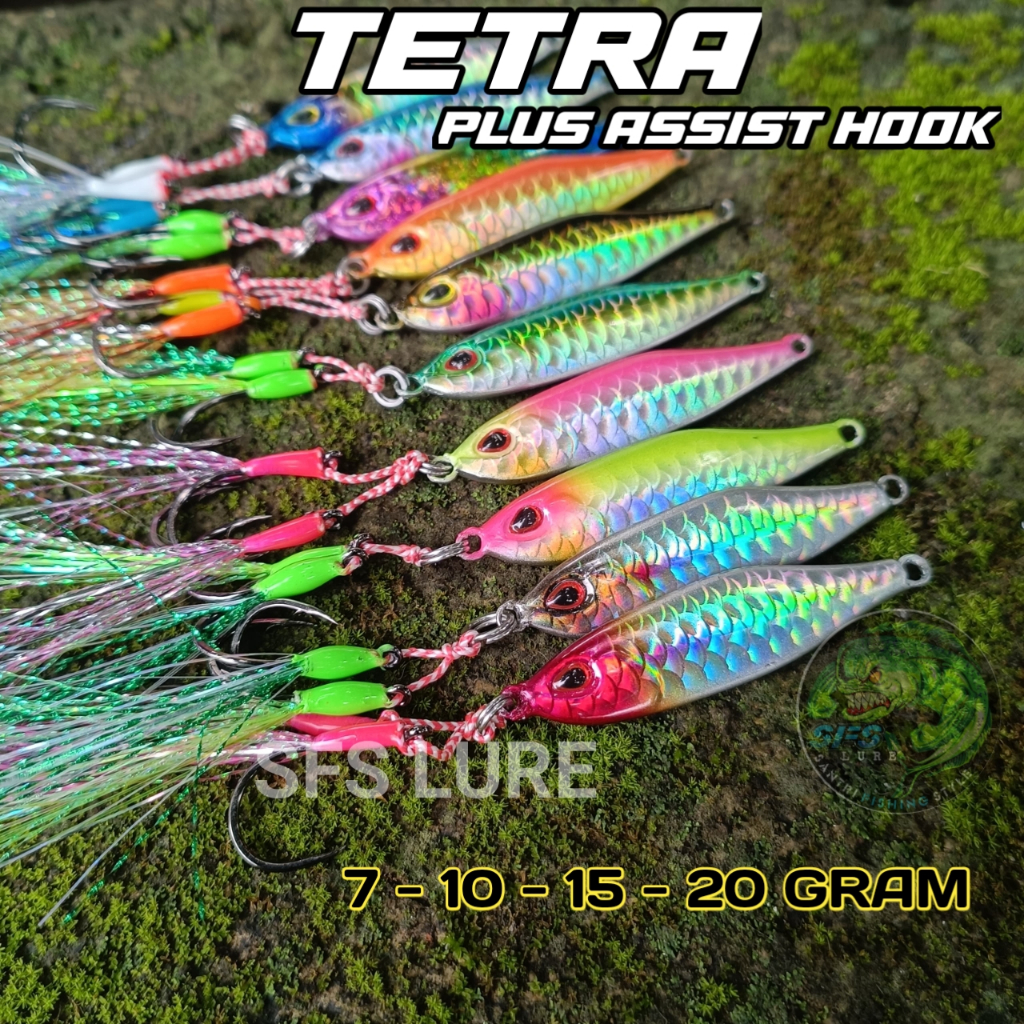 Jual MICRO JIG PLUS KAIL 7gram 10gram 15gram 20gram satu set asist hok|Metal jig 10gram metal ...