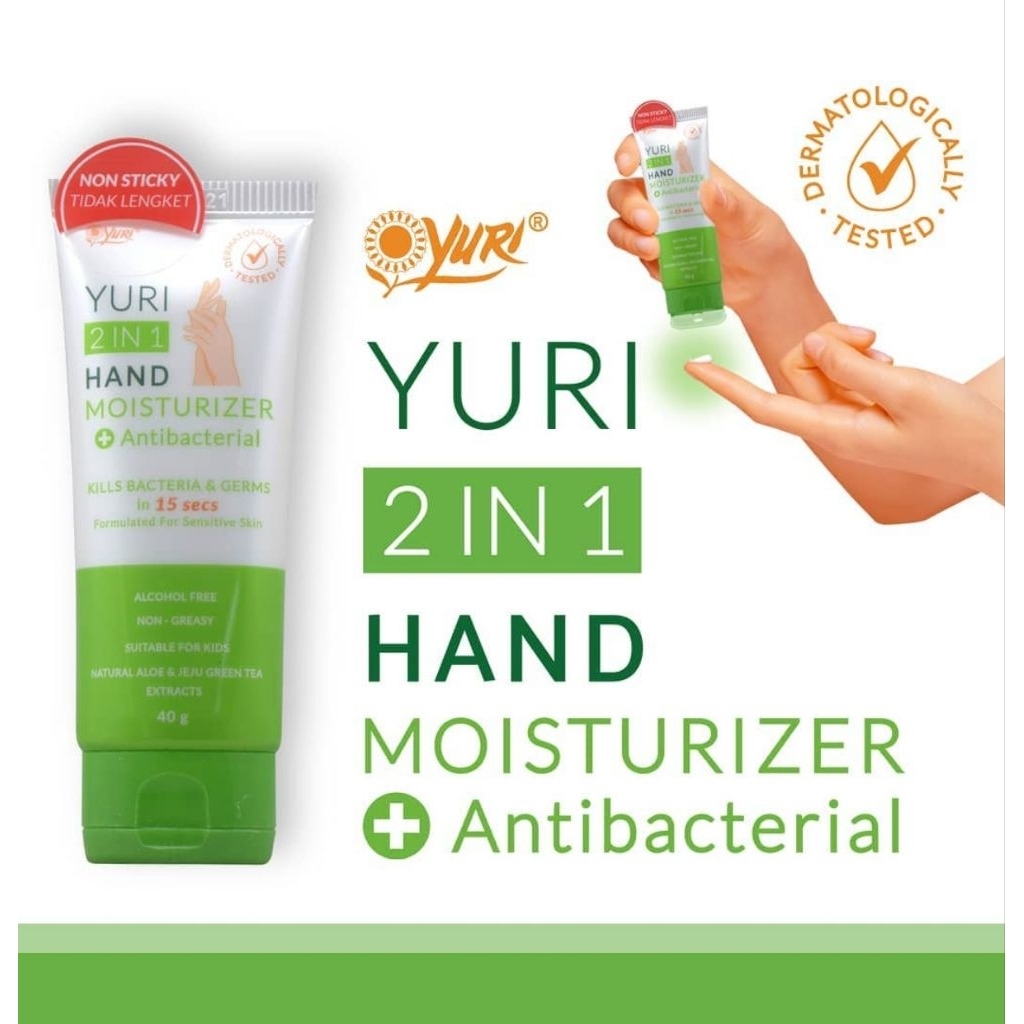 Jual Yuri Hand Moisturizer Antibacterial / Hand Sanitizer 40g (100% ...