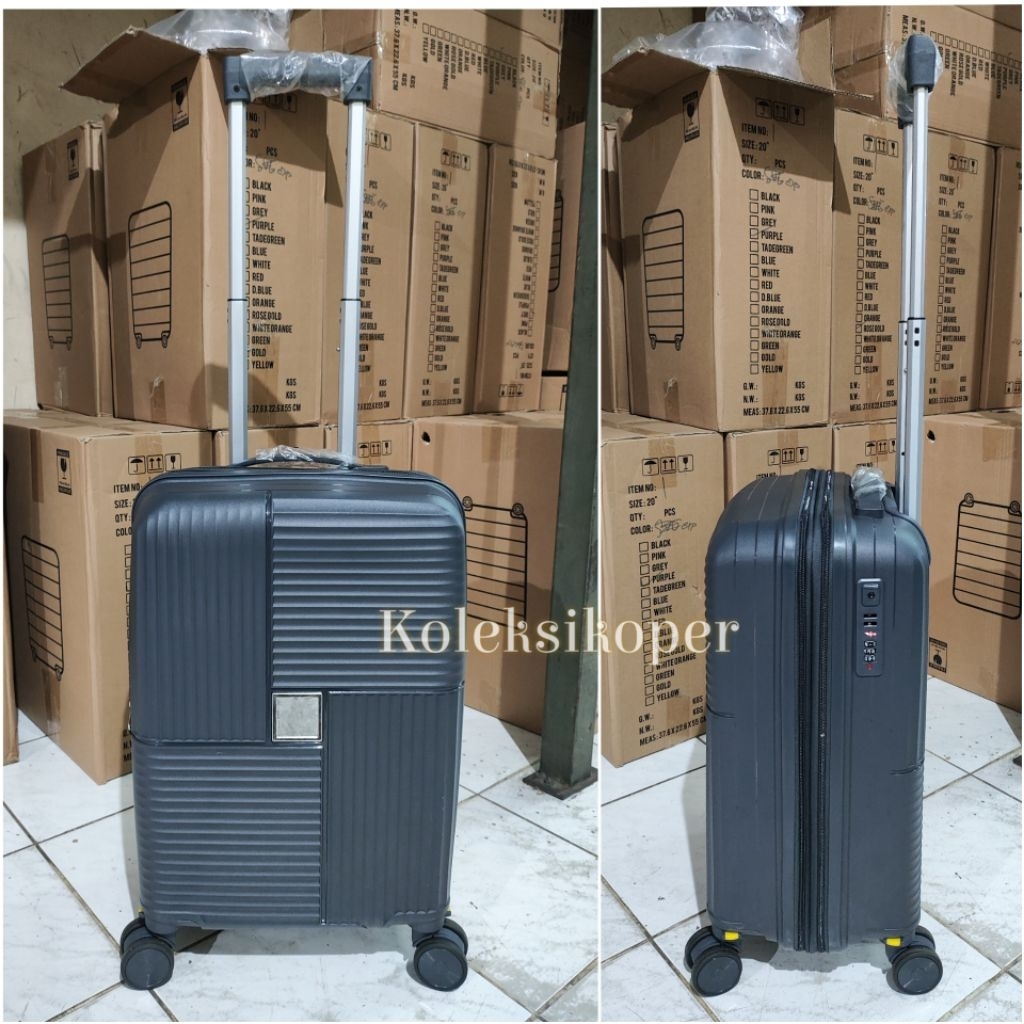 Jual Koper Branded Polypropylene TSA Lock expanding size Kabin 20 inch ...