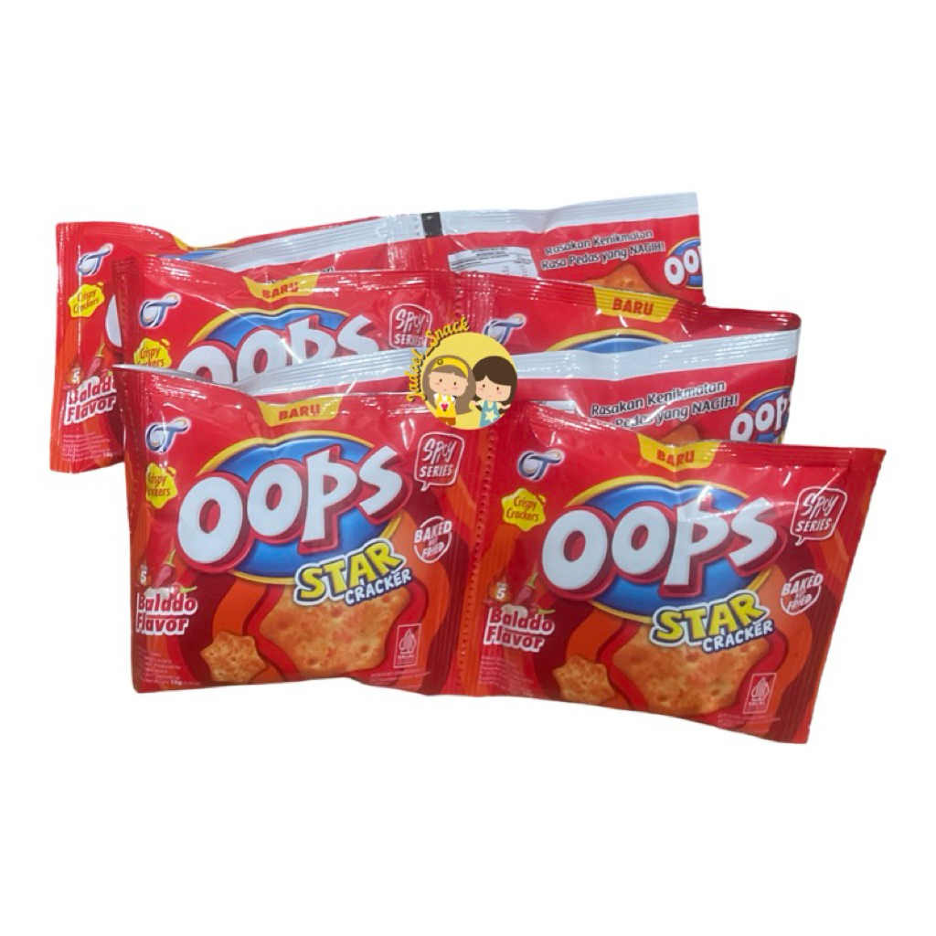 Jual OOPS STAR Cracker Baked 10 x 10gr – Rasa Balado, Chicken, Tomato ...